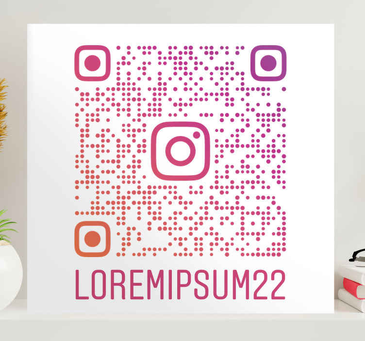 Instagram QR code customized canvas print - TenStickers
