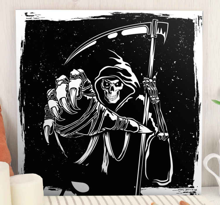 Grim reaper pointing canvas character