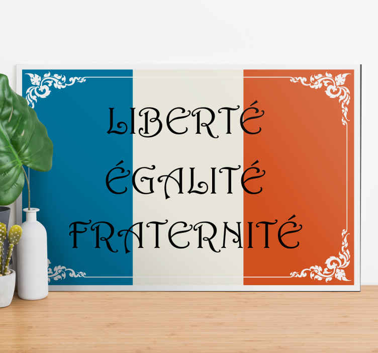 Tableau phrase Devise française - TenStickers