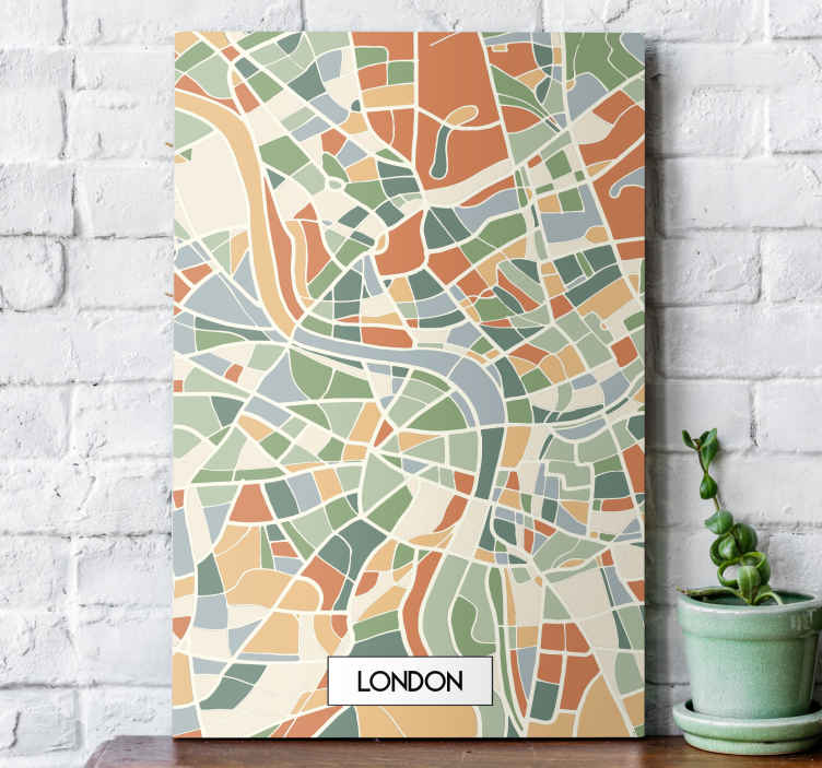 Abstract London Map City skyline prints - TenStickers
