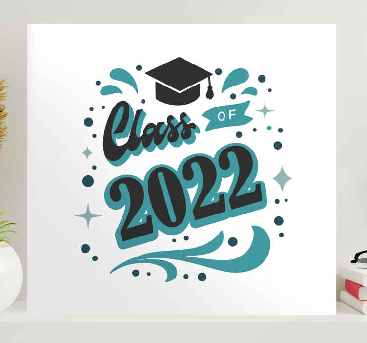 Custom class year customisable canvas prints - TenStickers