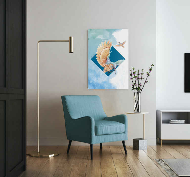 Kingfisher bird canvas art - TenStickers