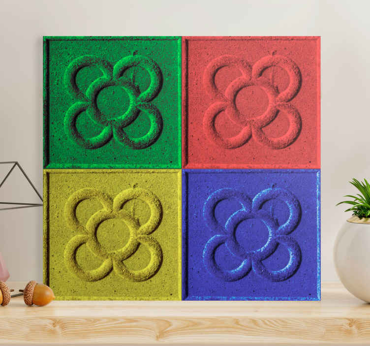 Pop art panot tiles living room wall art - TenStickers