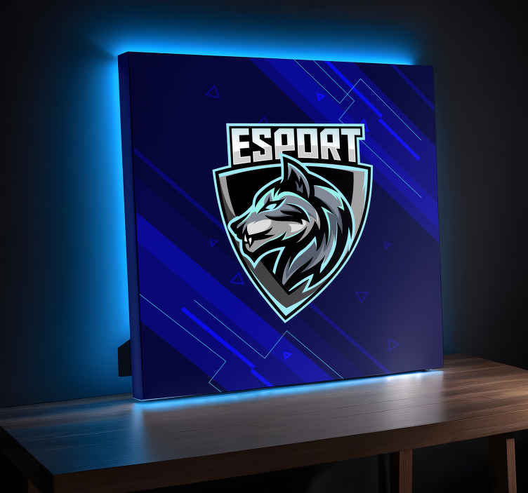 Custom e-sports logo gaming canvas print