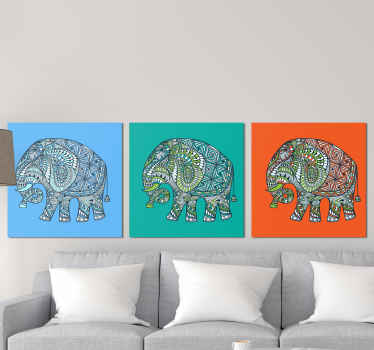 Wandbild Elefant Geometrischer elefant - TenStickers