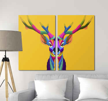 Quadro con cervo Albero cervo - TenStickers