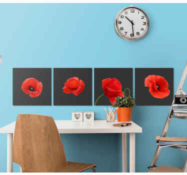 Charmante collection de tableaux fleurs - TenStickers