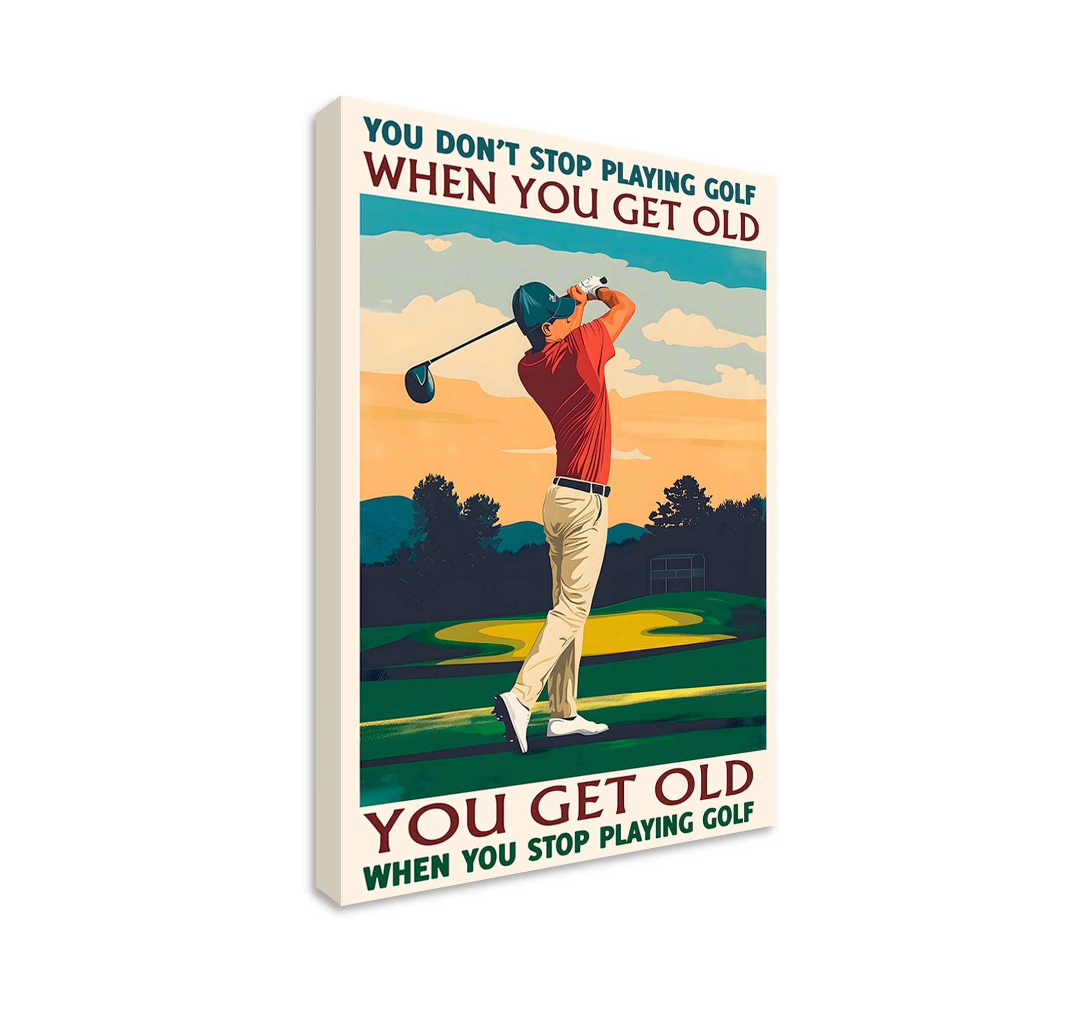 Tableau sports jouer au golf