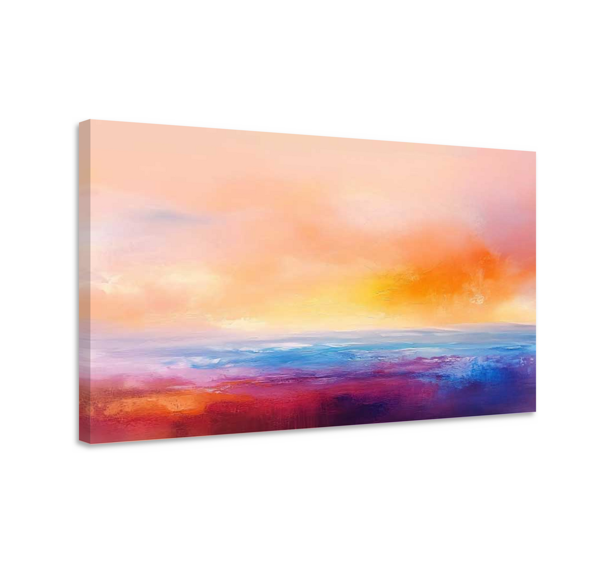 Artistic sunset landscape canvas