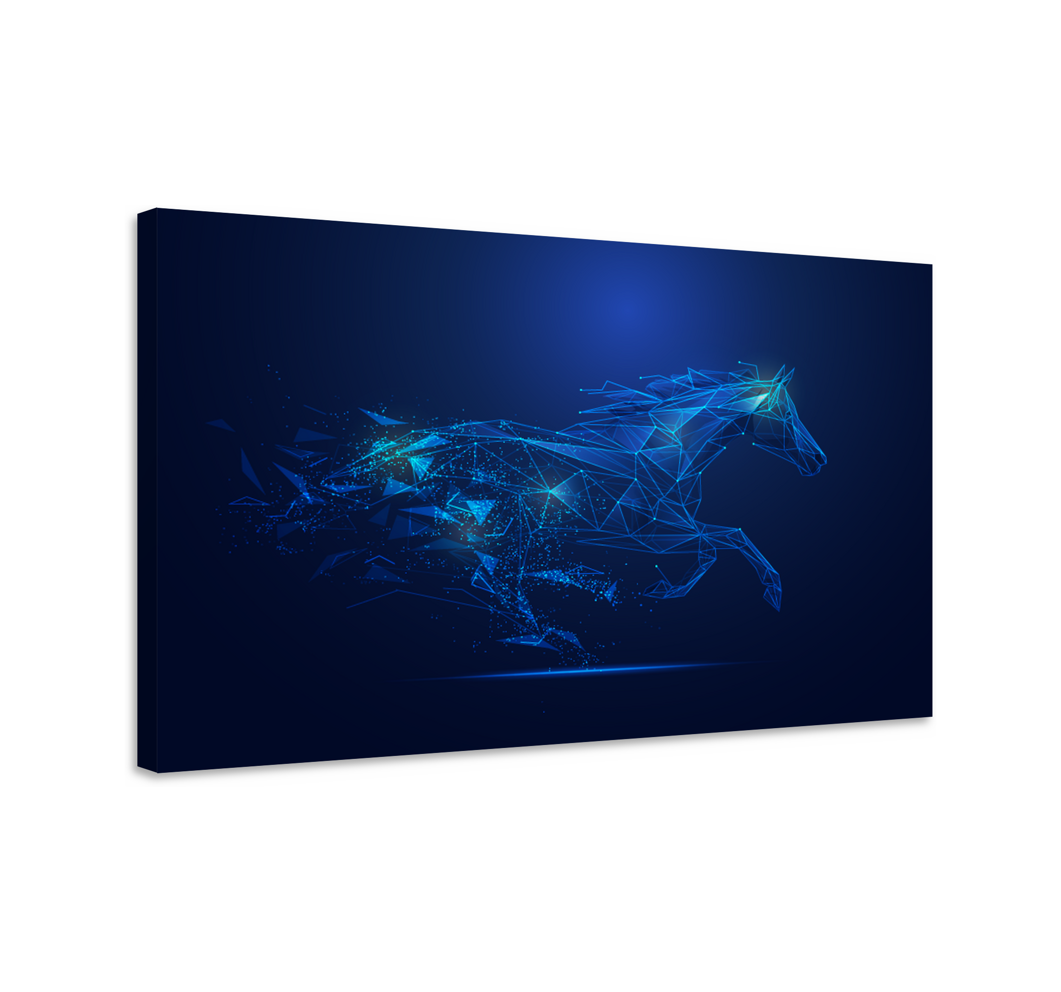 Tableau de chevaux Bleu géométrique - TenStickers