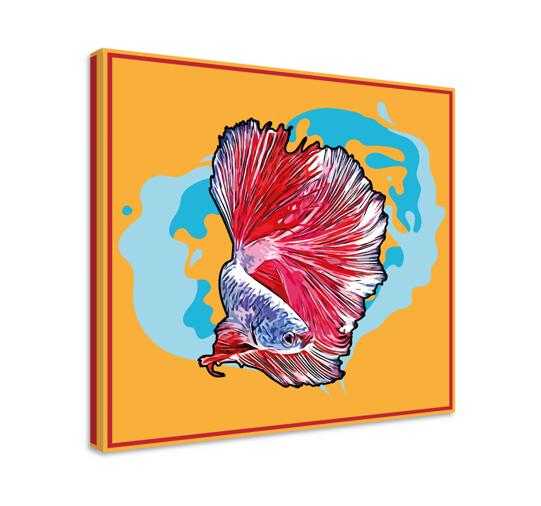 Tableau poisson Couleurs abstraites - TenStickers