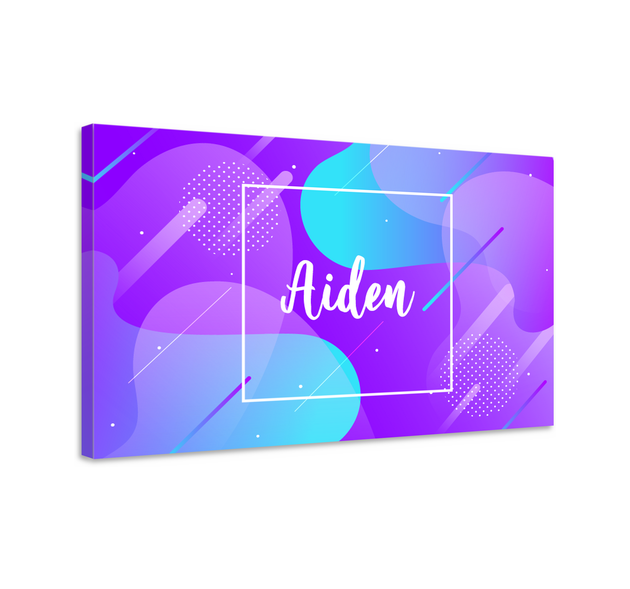 Mor degrade sıvı bulutları özelleştirilebilir kanvas baskılar - TenStickers