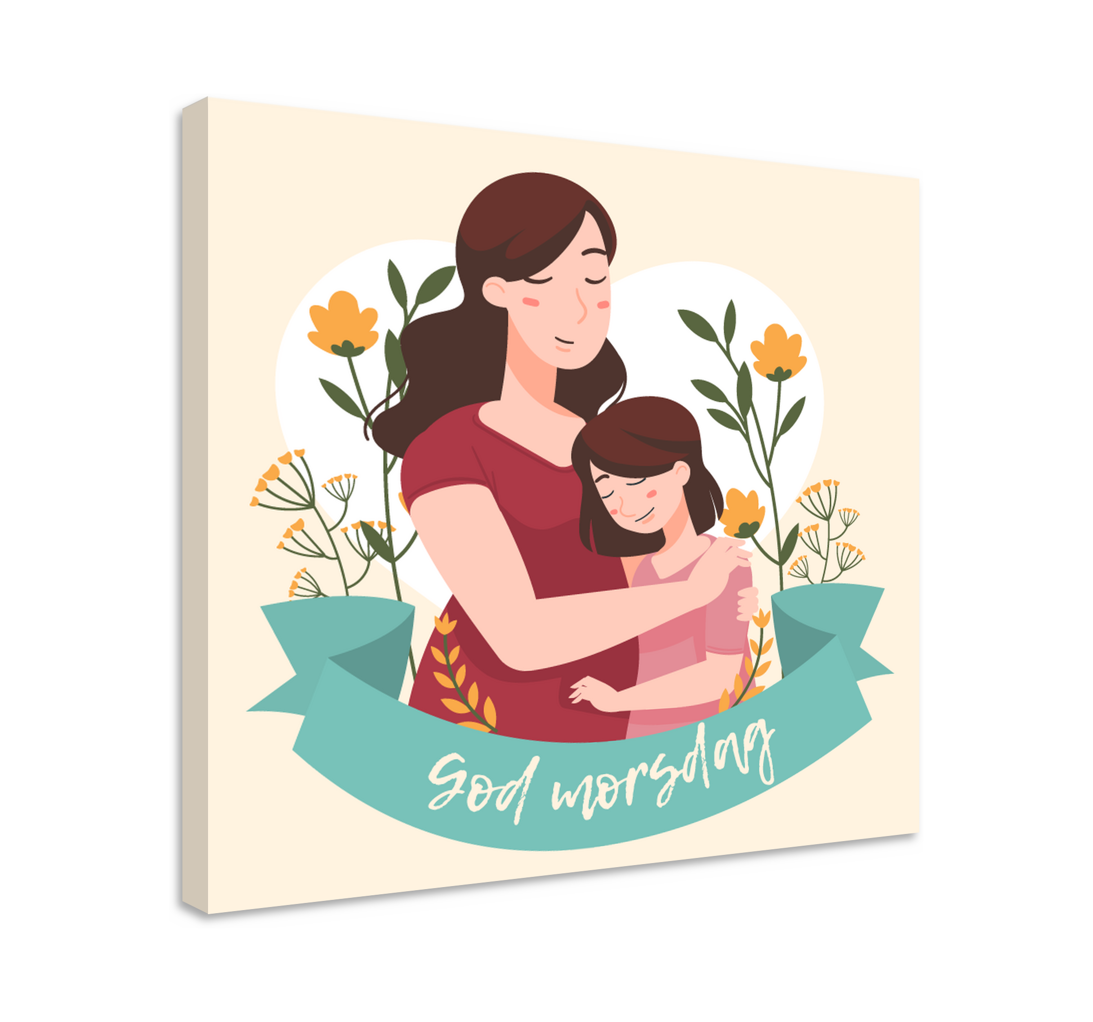 Asiatisk Mor Og Barn Tegning Magnors Tegneside