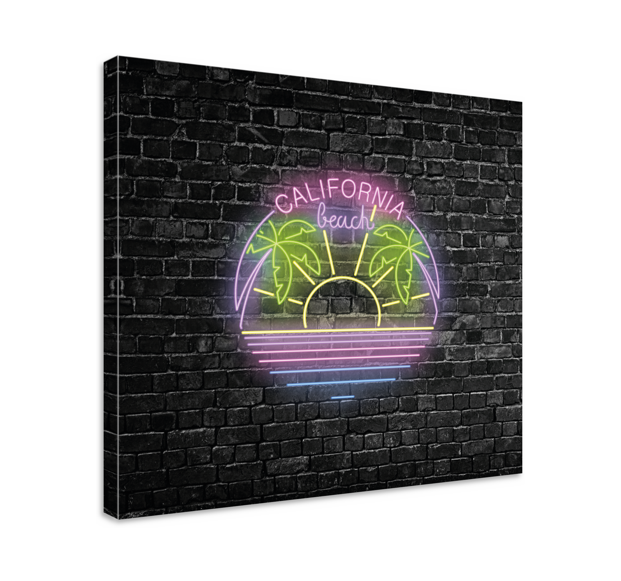 Quadro para sala Texto neon california beach - TenStickers