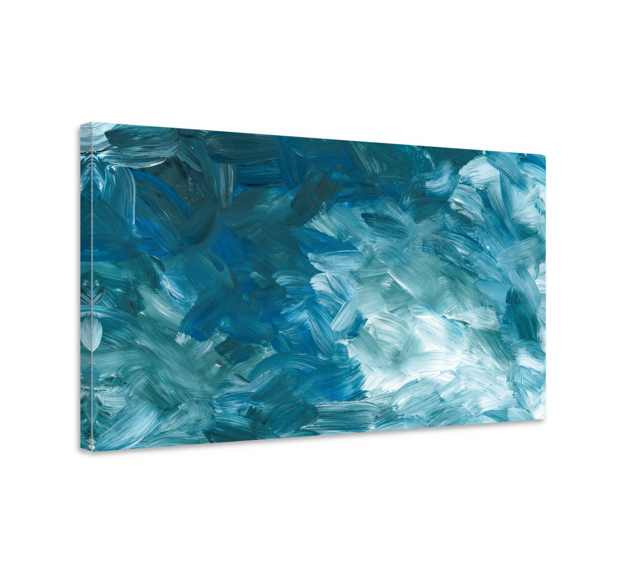 Cuadro dormitorio Trazo de pincel abstracto azul - TenVinilo