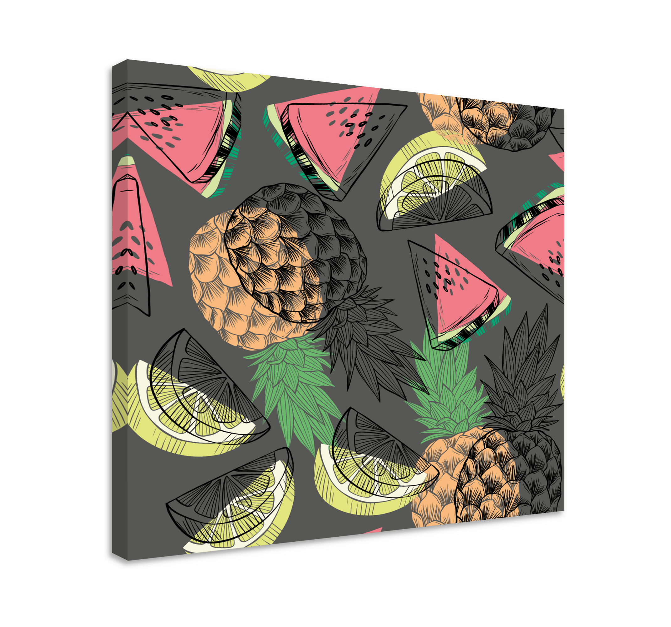 Fructe de vară model colorat imprimeuri de artă modernă pe pânză ...