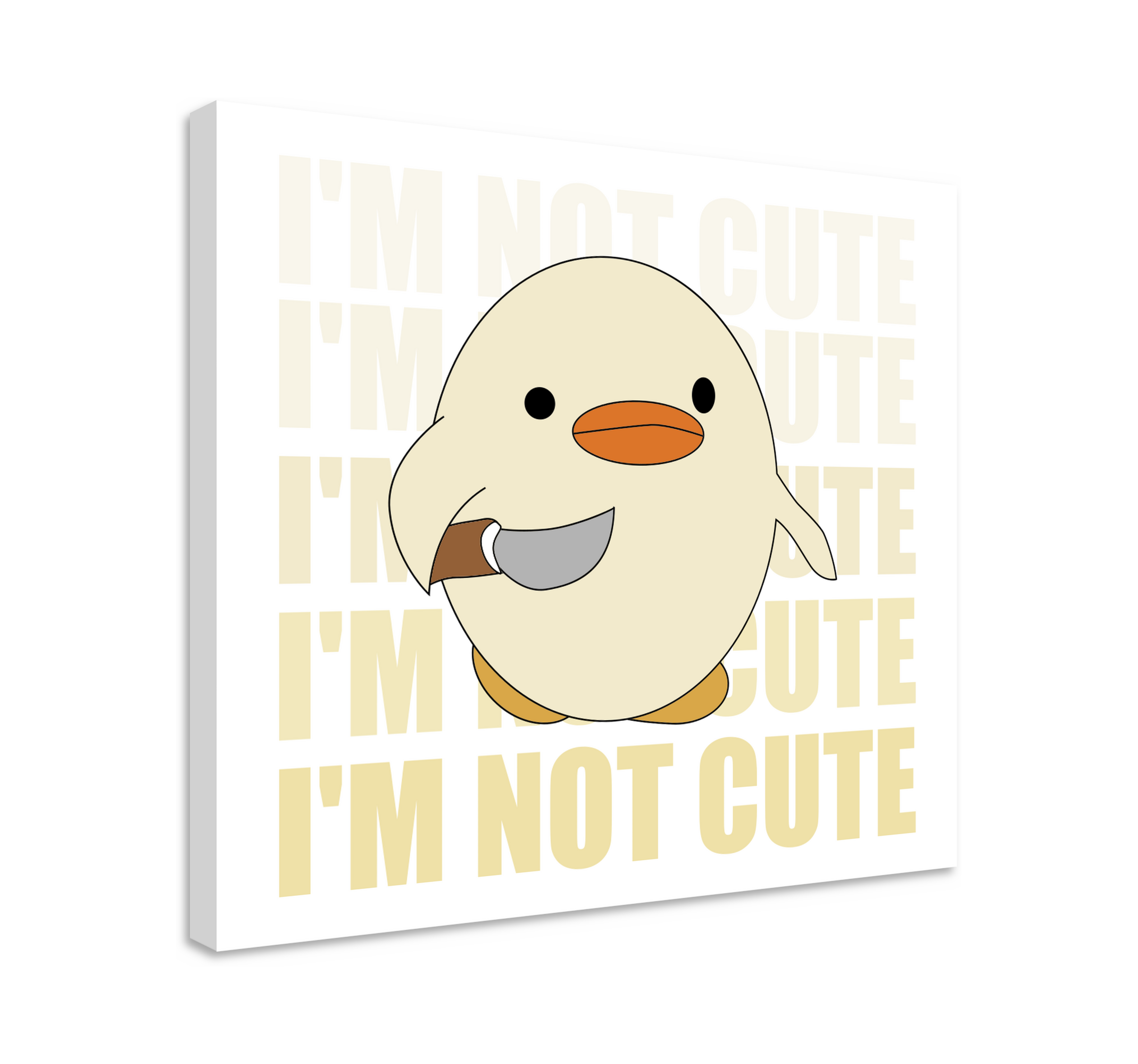 Leinwandbild Spruch Drohende kleine ente - TenStickers