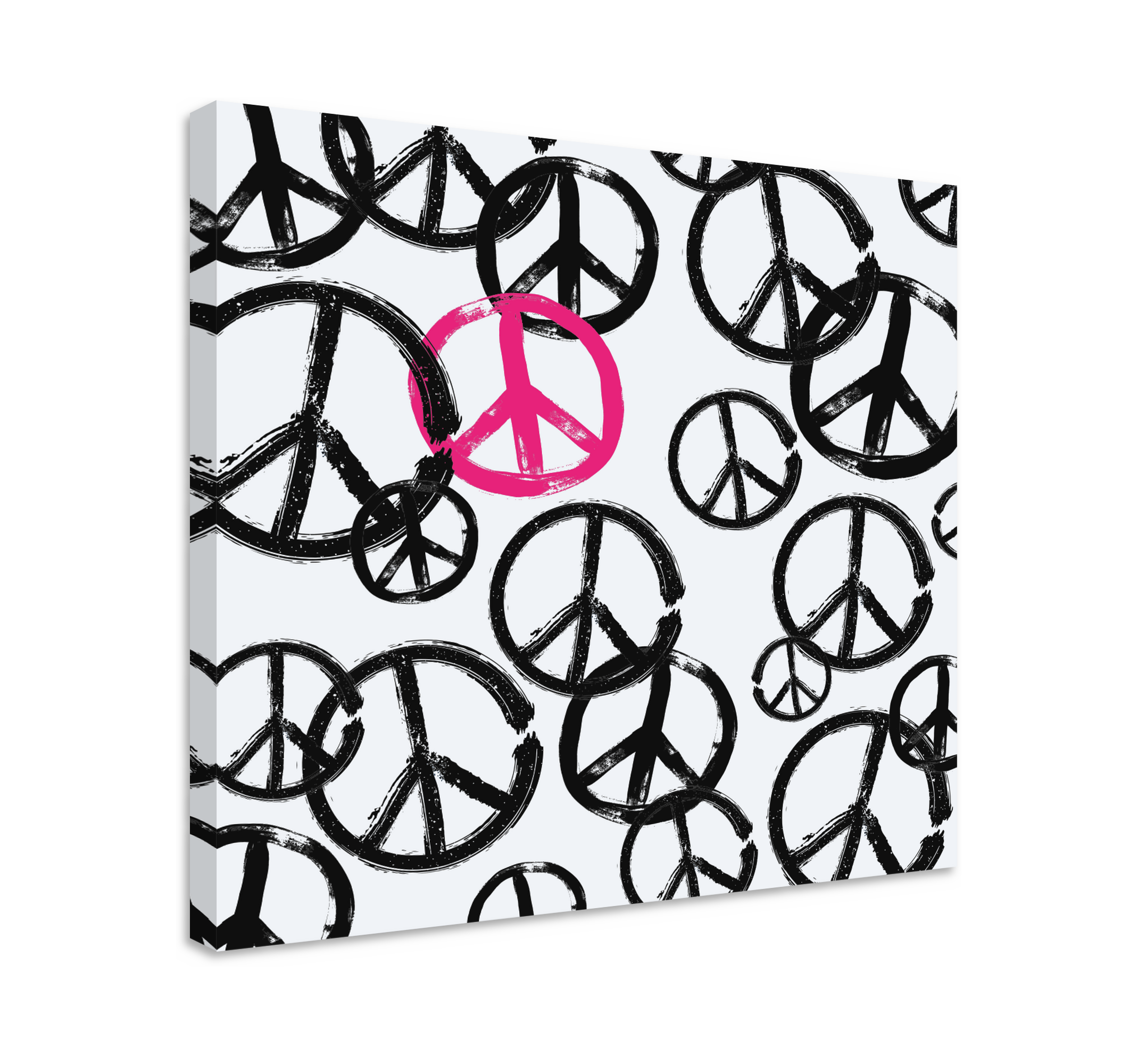 Peace symbols pattern canvas print