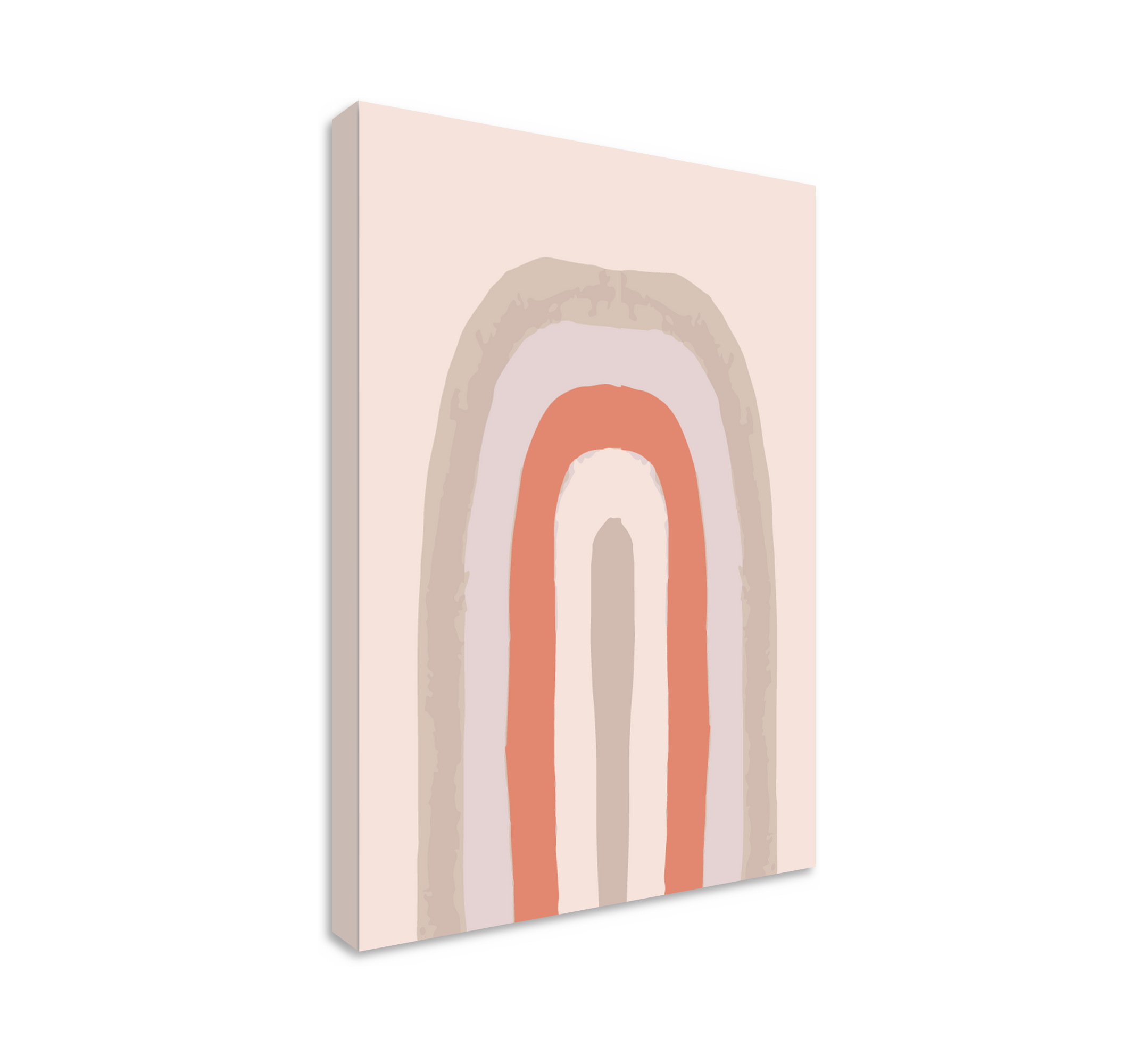 Curcubeu roz curbe abstract panza dormitor - TenStickers