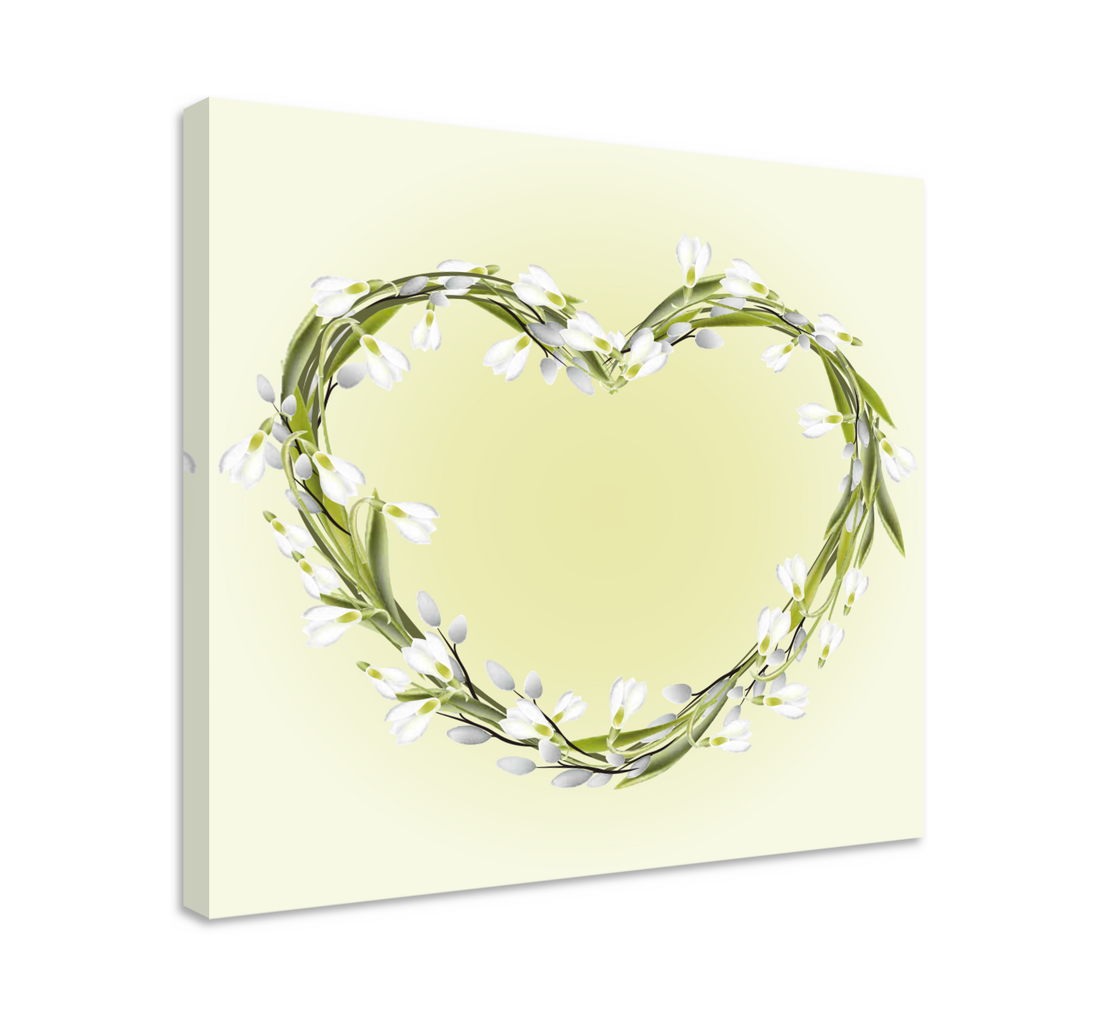 Obraz snežienky v tvare srdca - Tenstickers