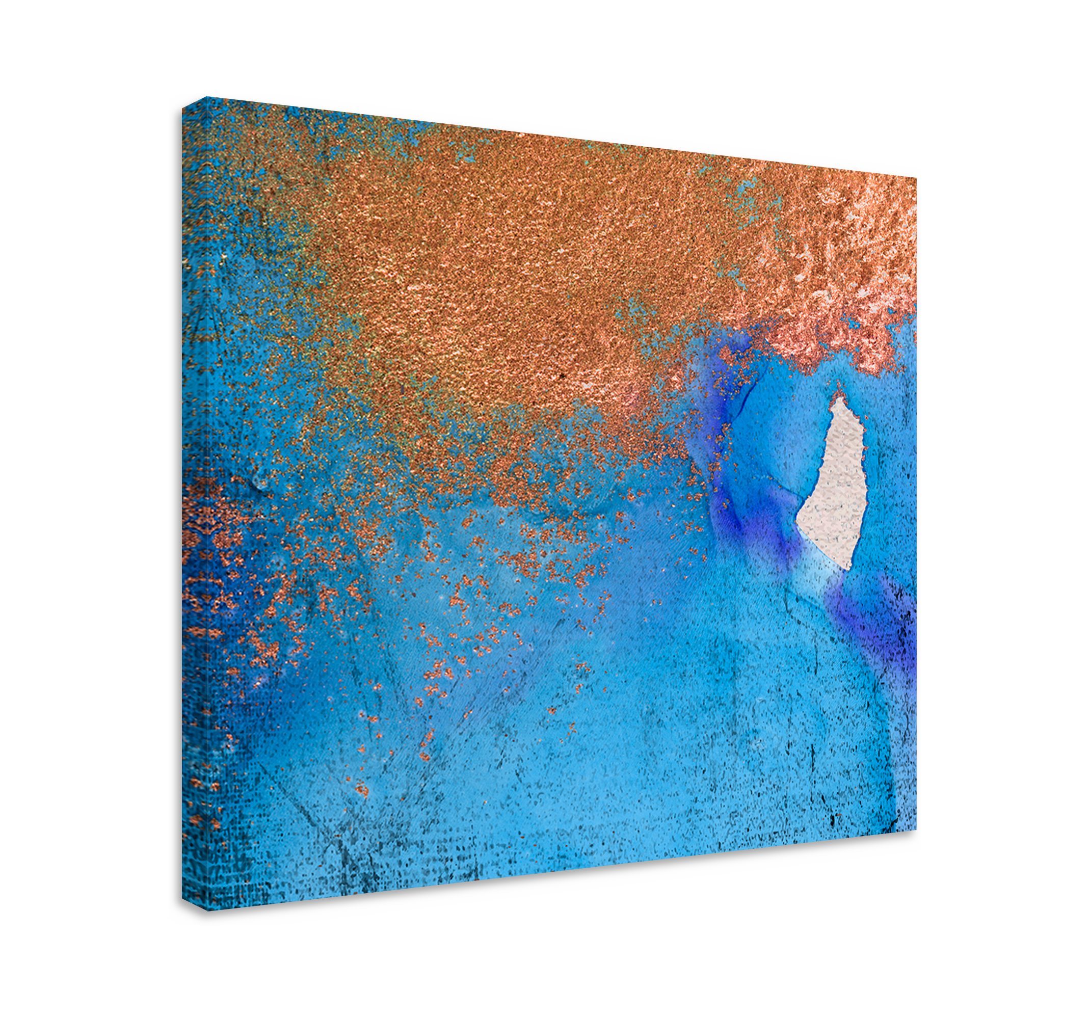 Quadro Decorativo de arte Efeito ombre texturizado com ouro - TenStickers