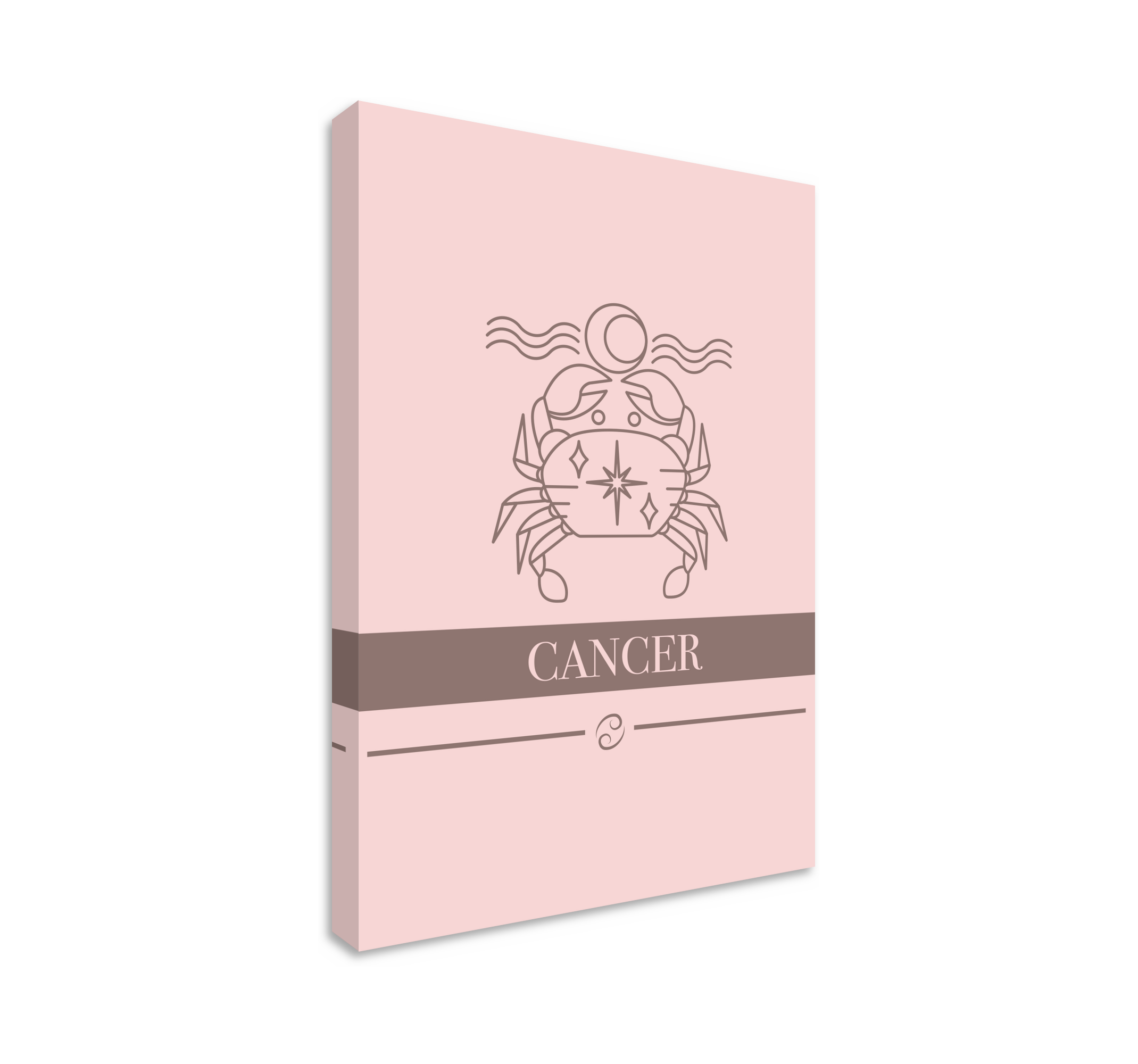 Cancer pink card zodiac sign design bedroom canvas - TenStickers