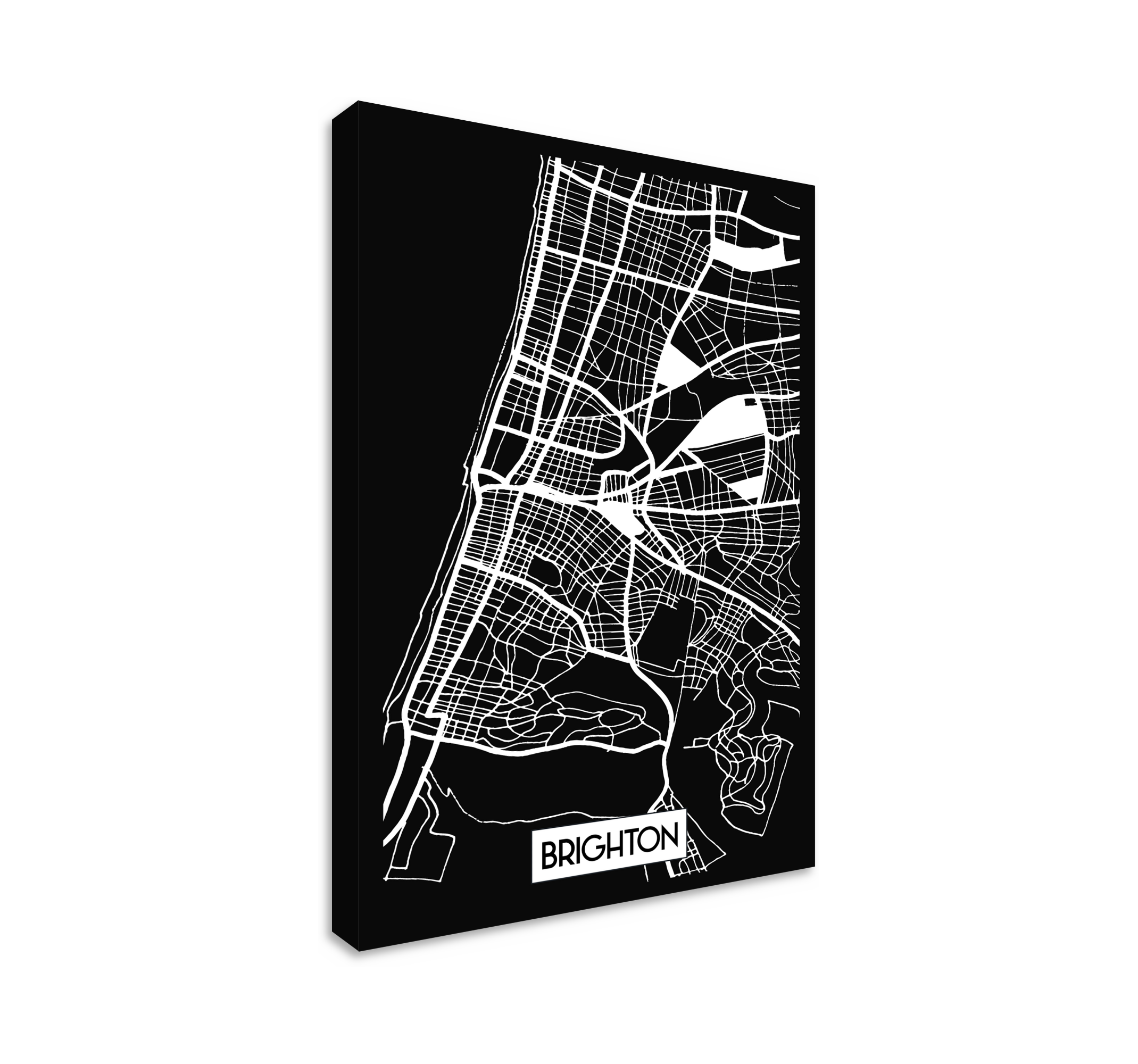 Brighton Topographic Map City prints - TenStickers