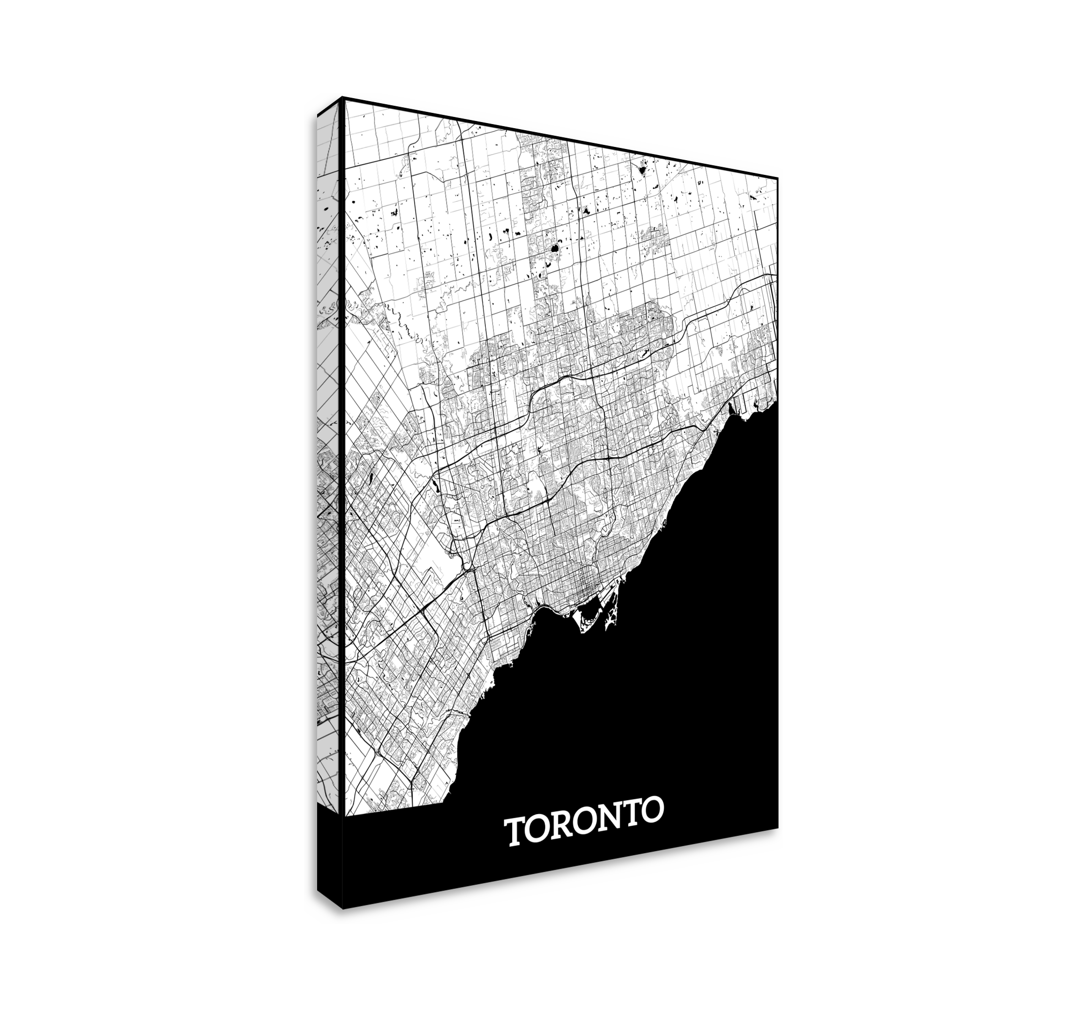 Cuadro de ciudades Toronto Mapa Topográfico - TenVinilo