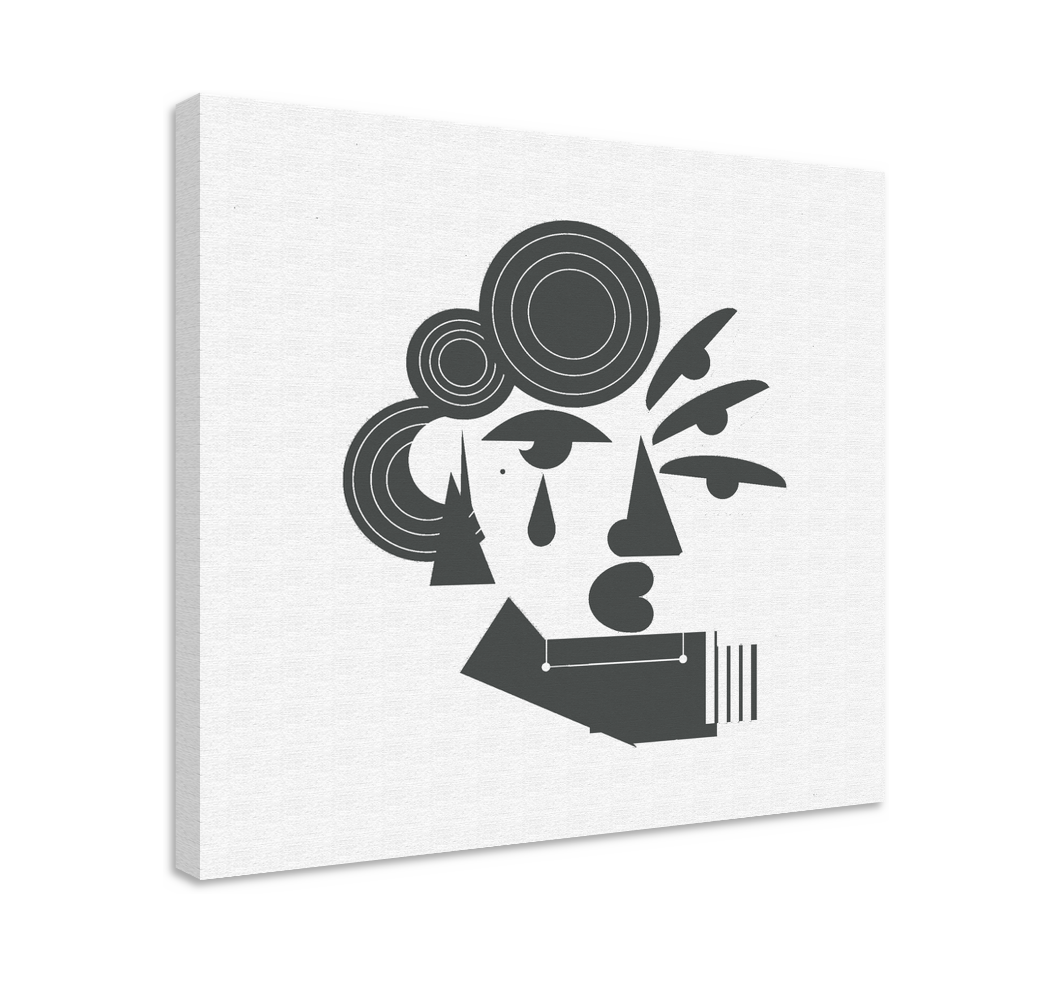 Tableau moderne portrait de personnage abstrait