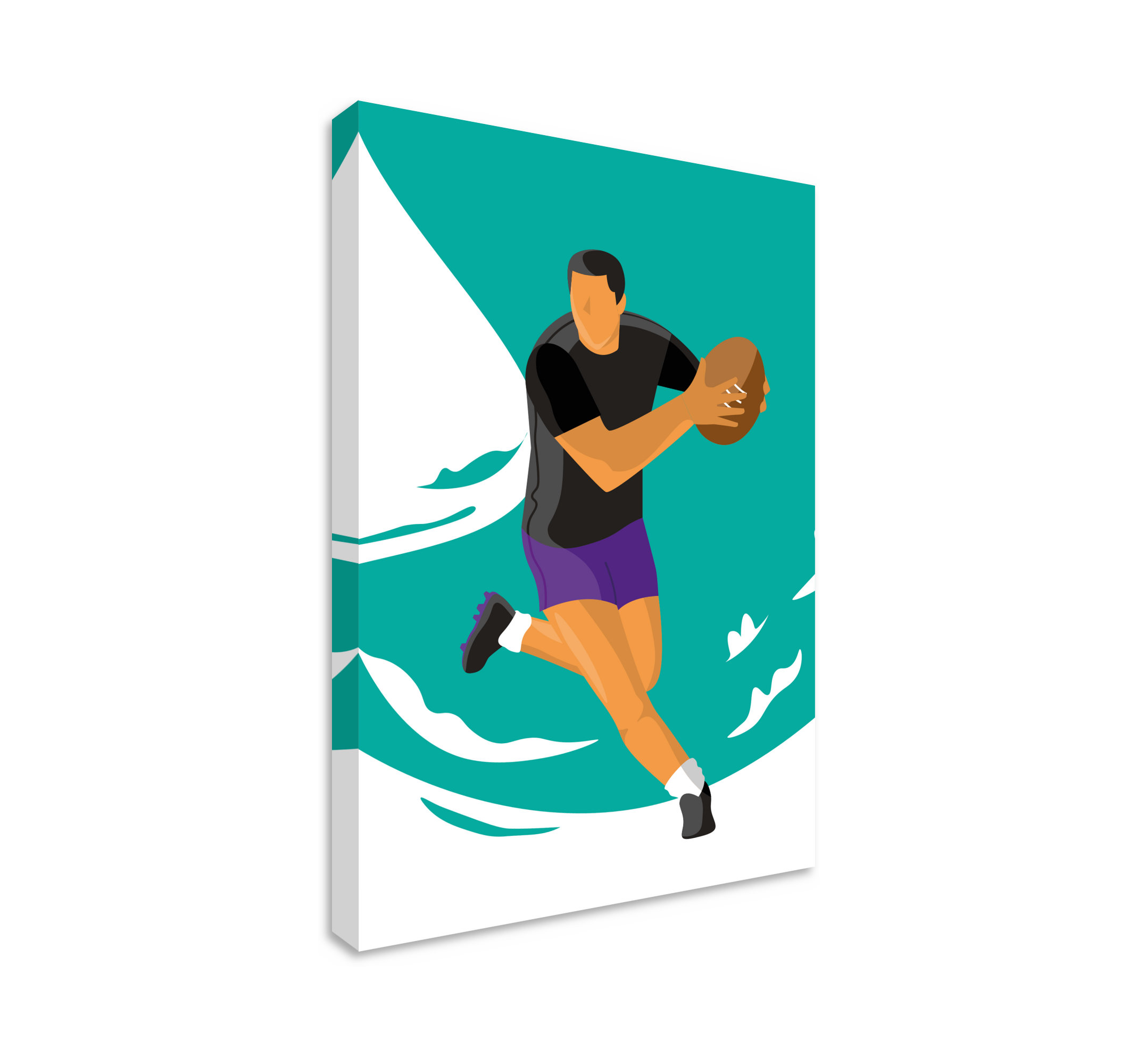 Rugby illustration canvas art - TenStickers