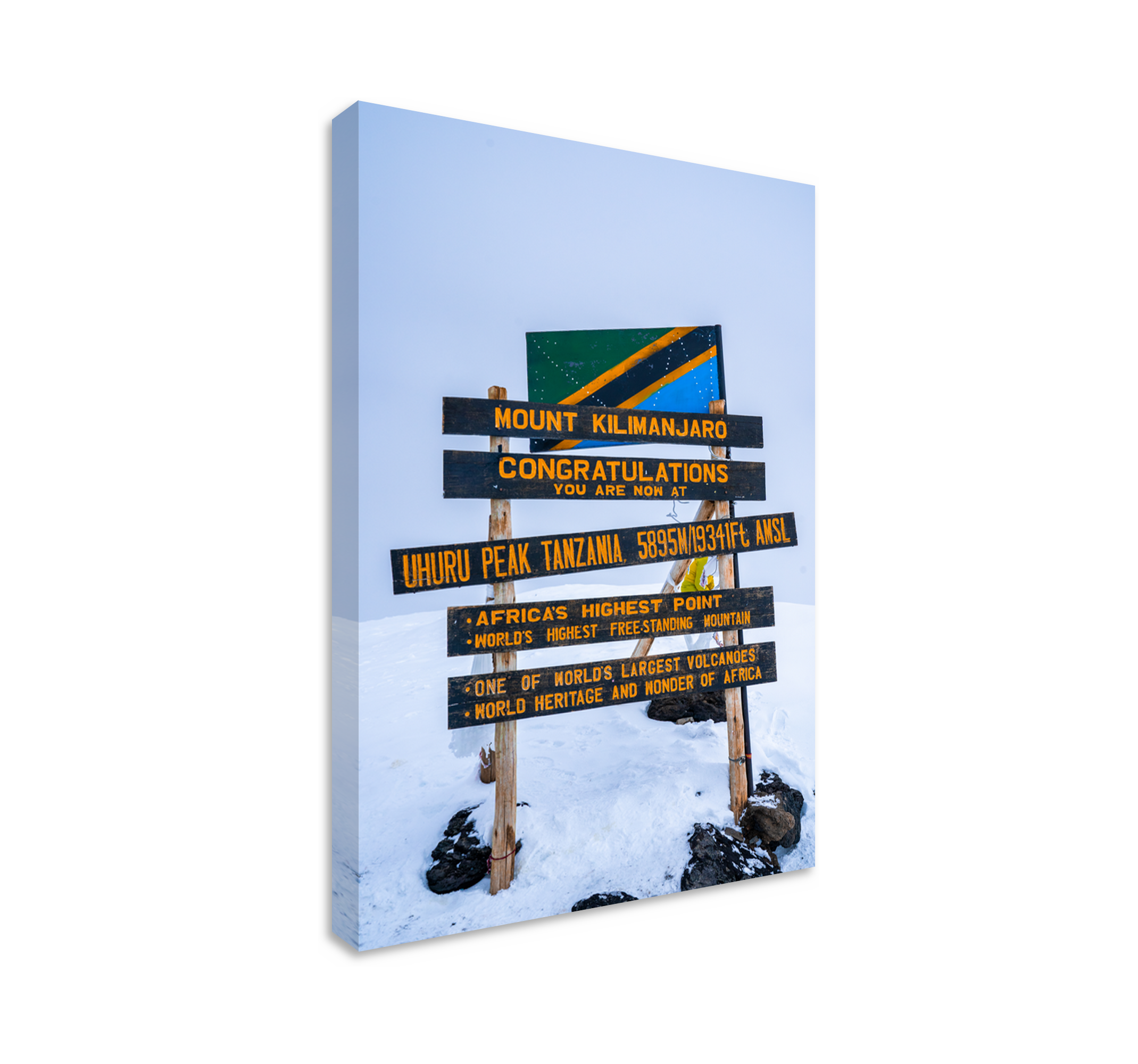 Kilimanjaro sign landscape canvas prints - TenStickers
