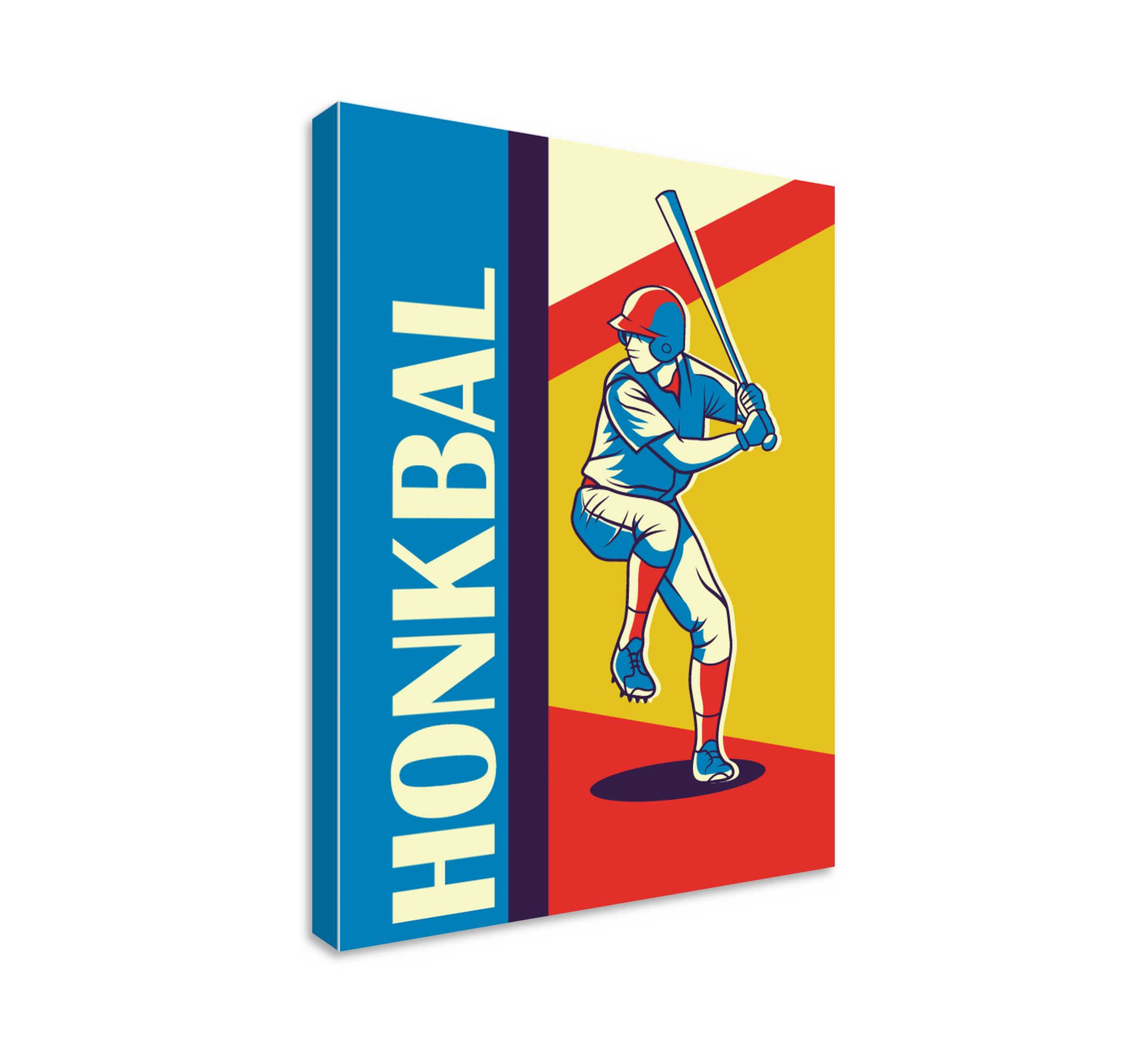 honkbal retro canvas schilderij - TenStickers