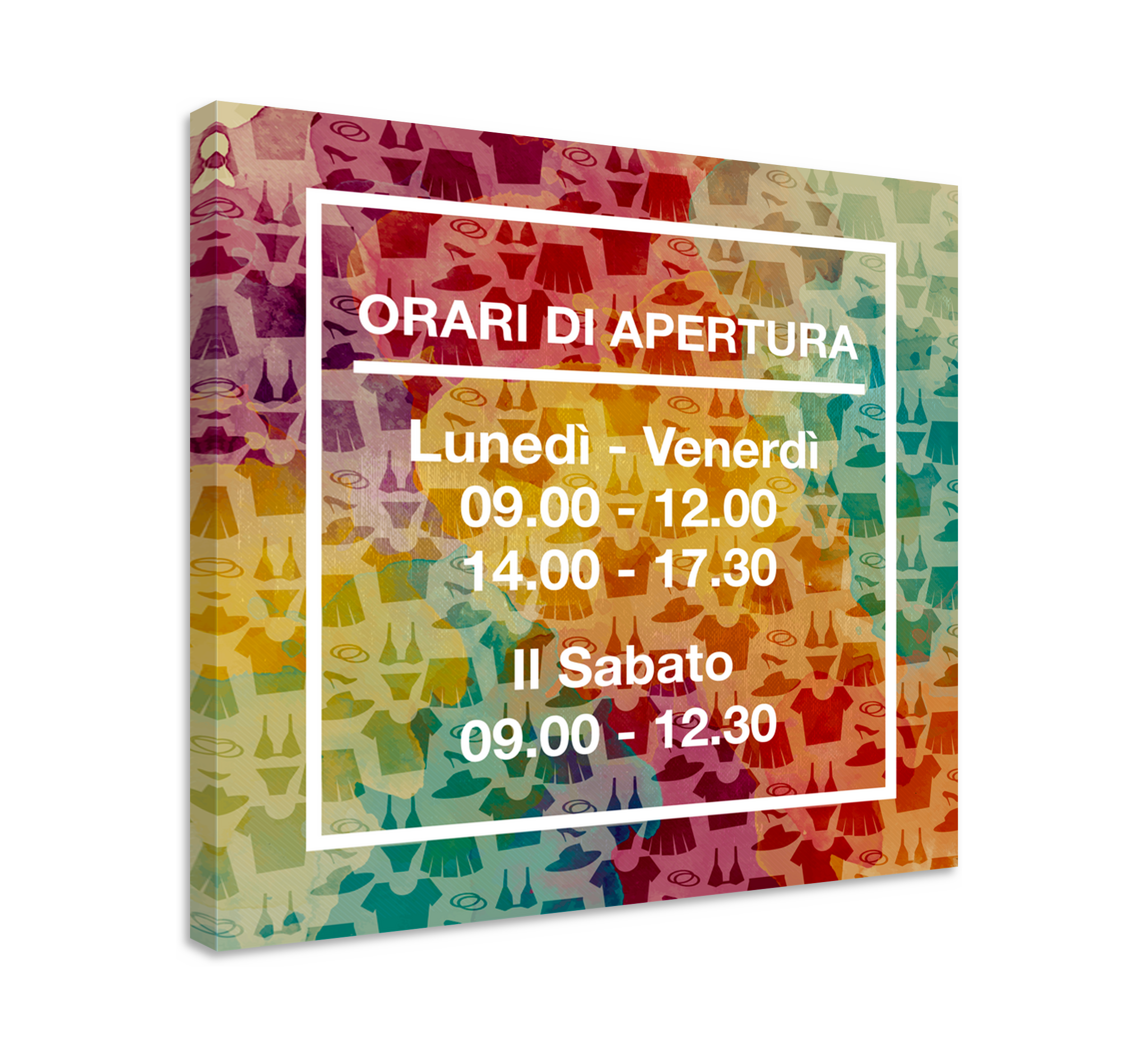 Quadro personalizzabile orari di apertura - TenStickers
