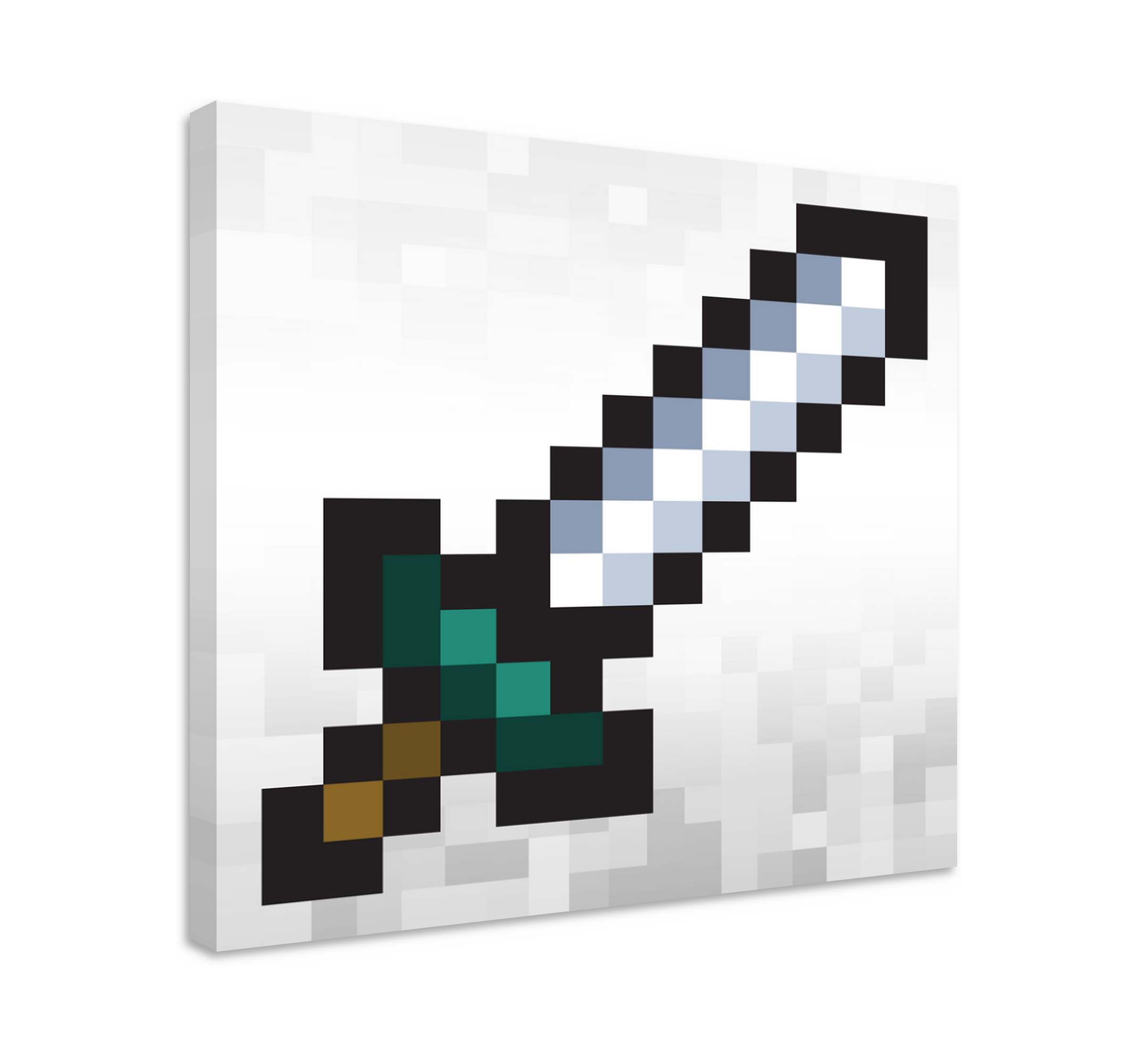 Pixel Sword Video Game Canvas Art Tenstickers