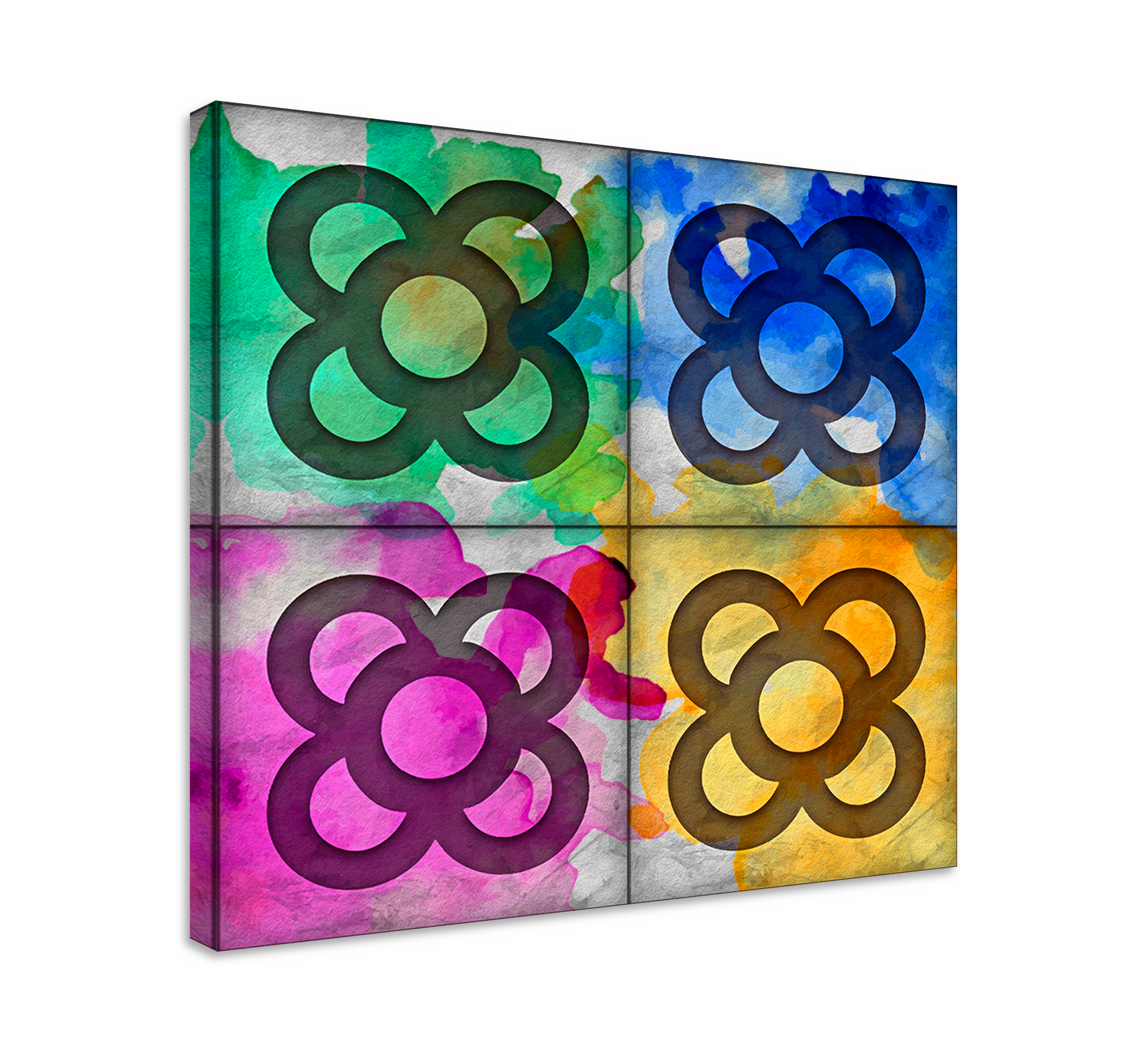 colorful panot tile retro canvas - TenStickers