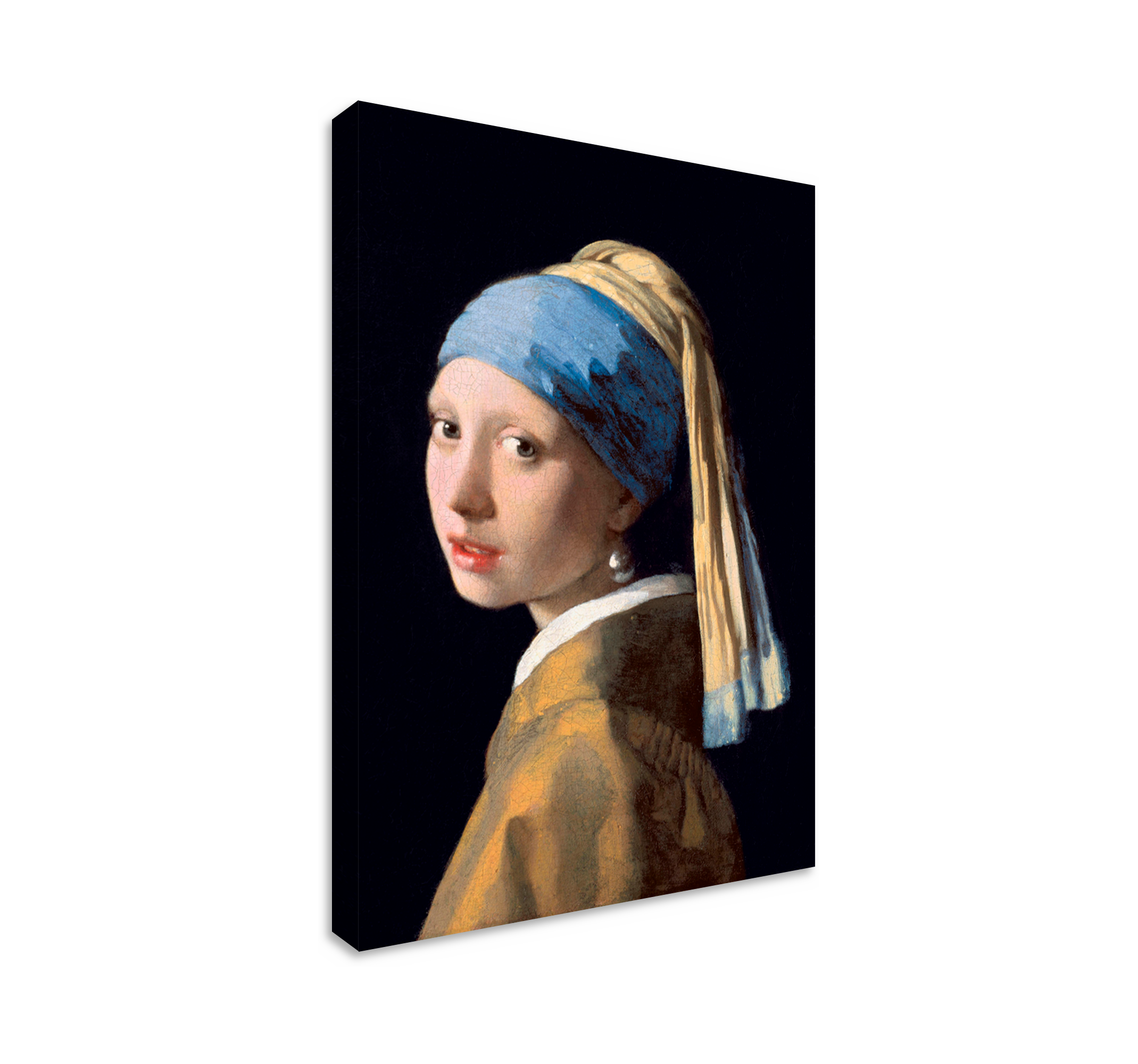 Dipinto arte ritratto di ragazza con un orecchino di perla - TenStickers