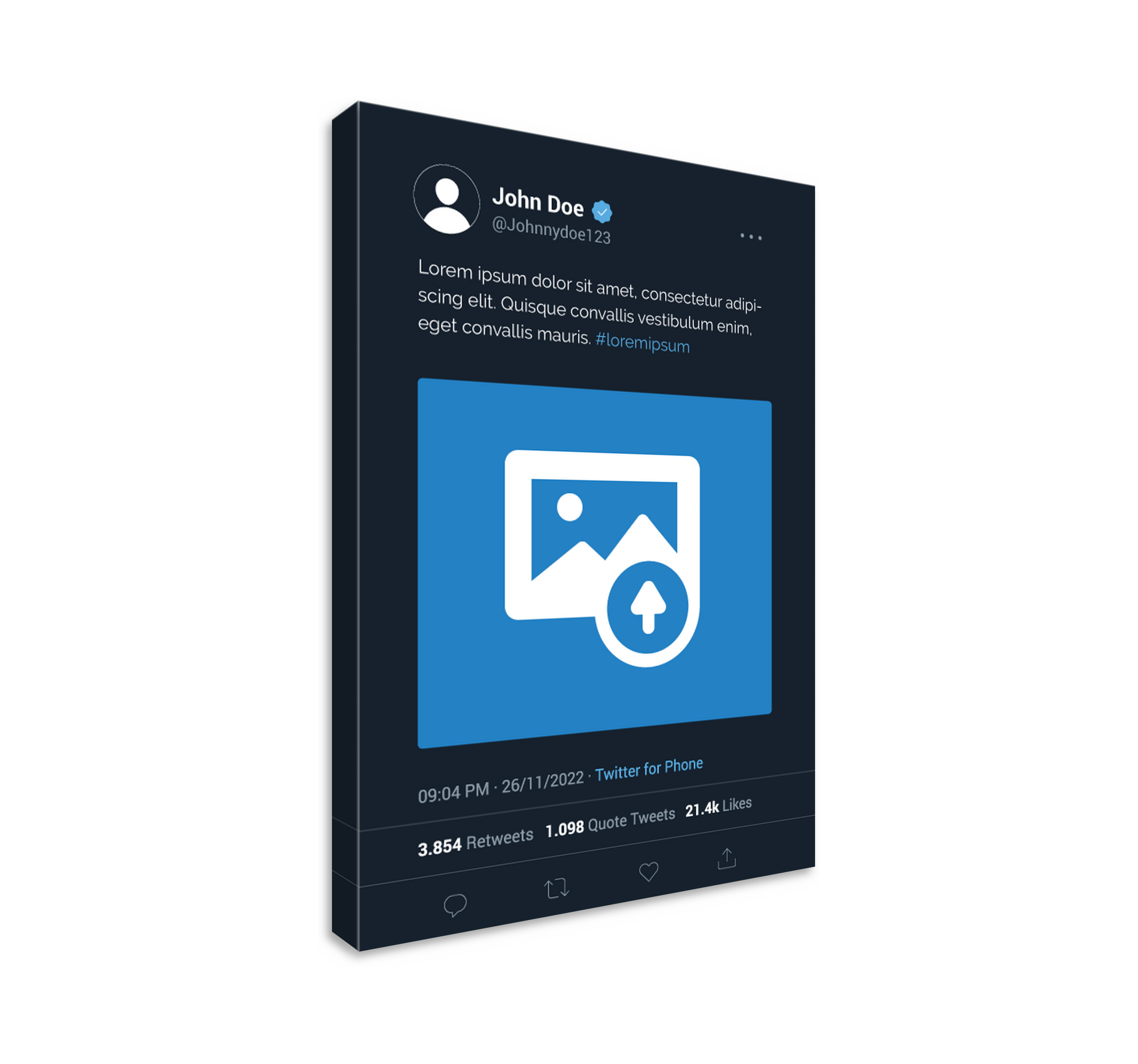 "X" Twitter Screen Personalised Photo Canvas Print - TenStickers