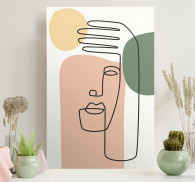 Moderné minimalistické líniové obrazy na stenu - Tenstickers