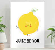 Tableau phrase Citation drôle avec du citron jaune - TenStickers