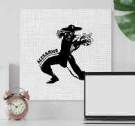 Original ninja ensfarget design tilpassede lerretsbilde - Tenstickers