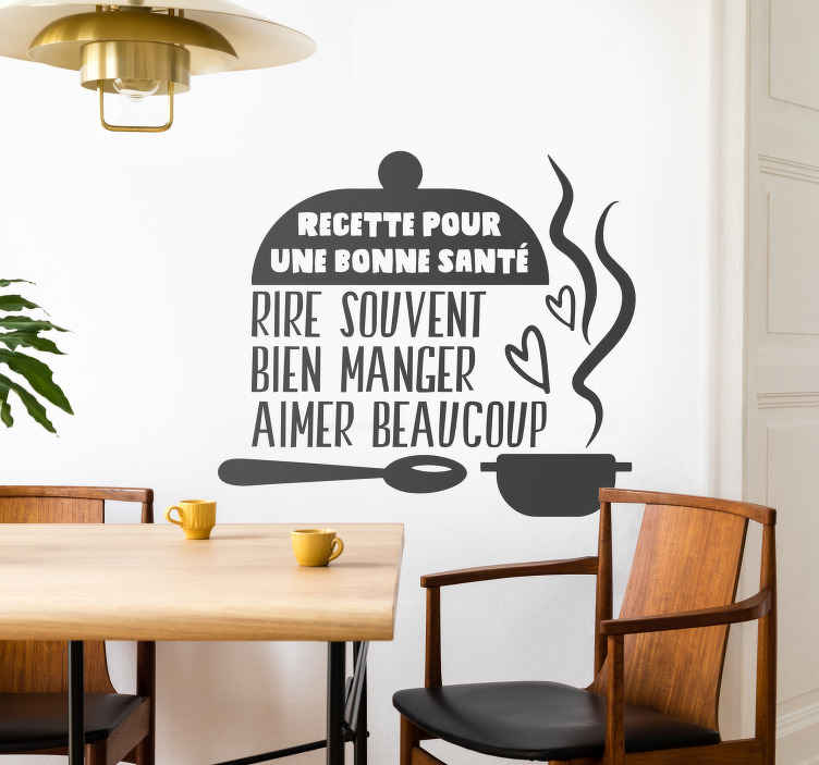 Sticker recette pour une bonne santé