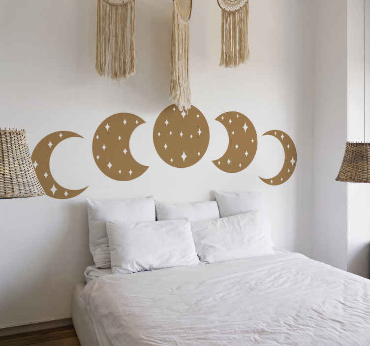 moon phases wall sticker for bedroom