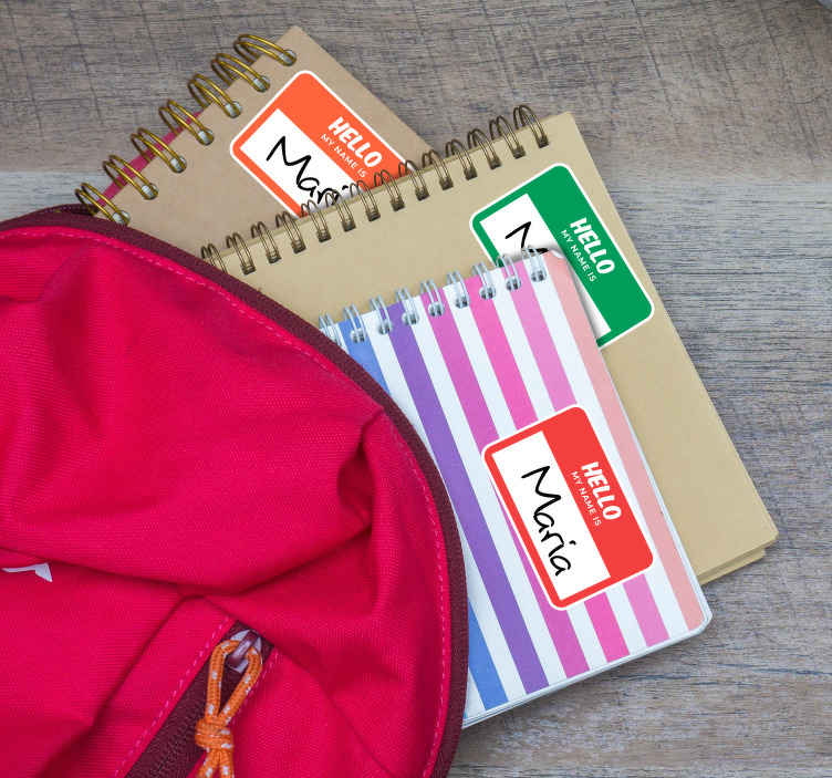 name tags sticker pack