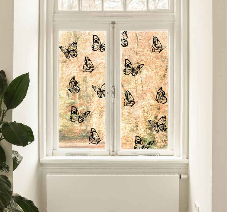 Flying butterflies window sticker