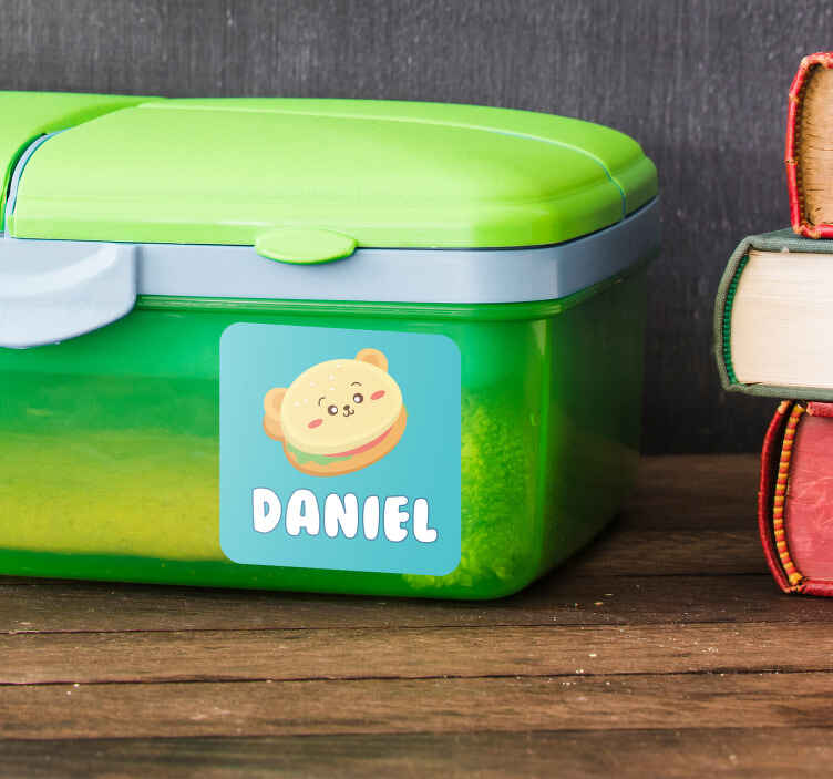 Tupperware name tag custom sticker