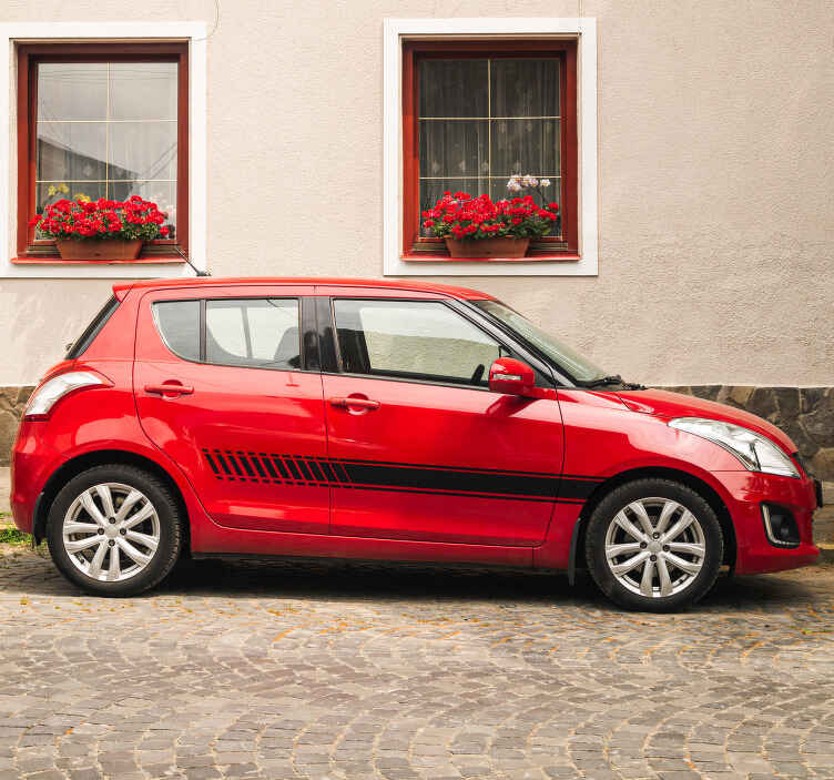 Stripes gradient car sticker