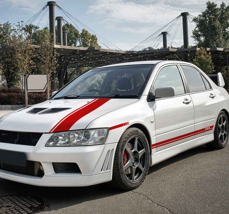 Set of graphic line stripes car sticker