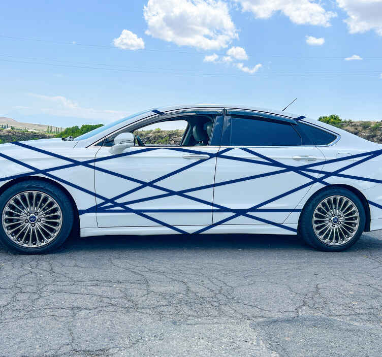 Set of line stripes car sticker