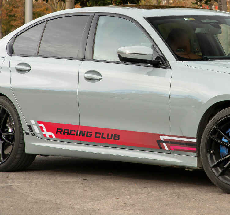 Racing style stripes set car sticker
