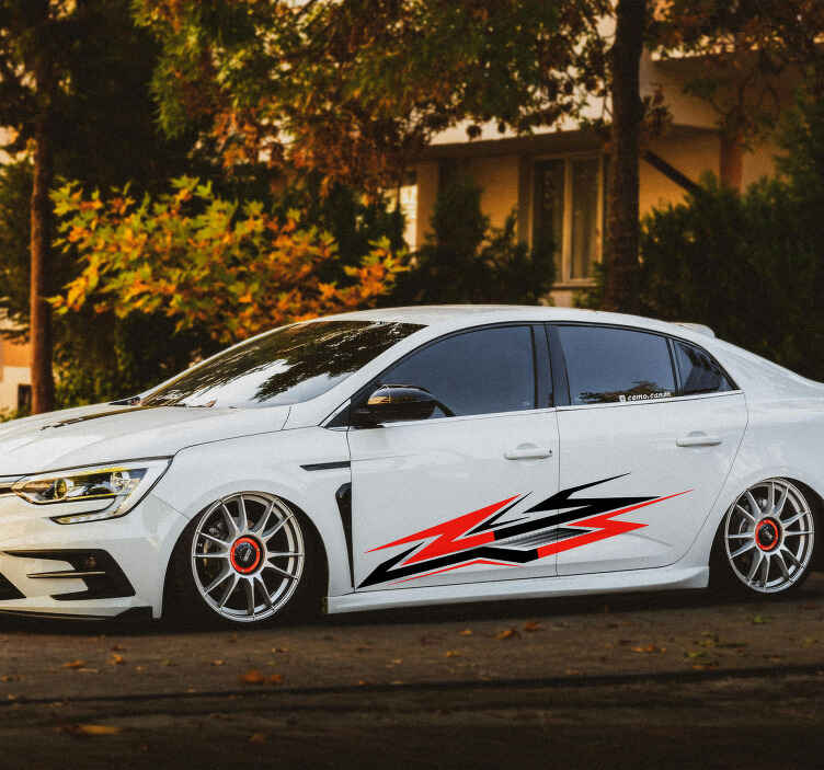 Two-tone side race style car sticker